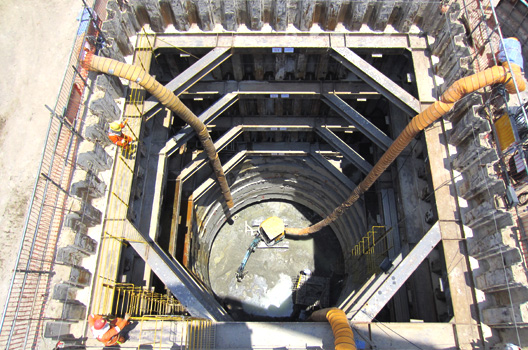 Pipe culvert & shafts at Banyan Avenue